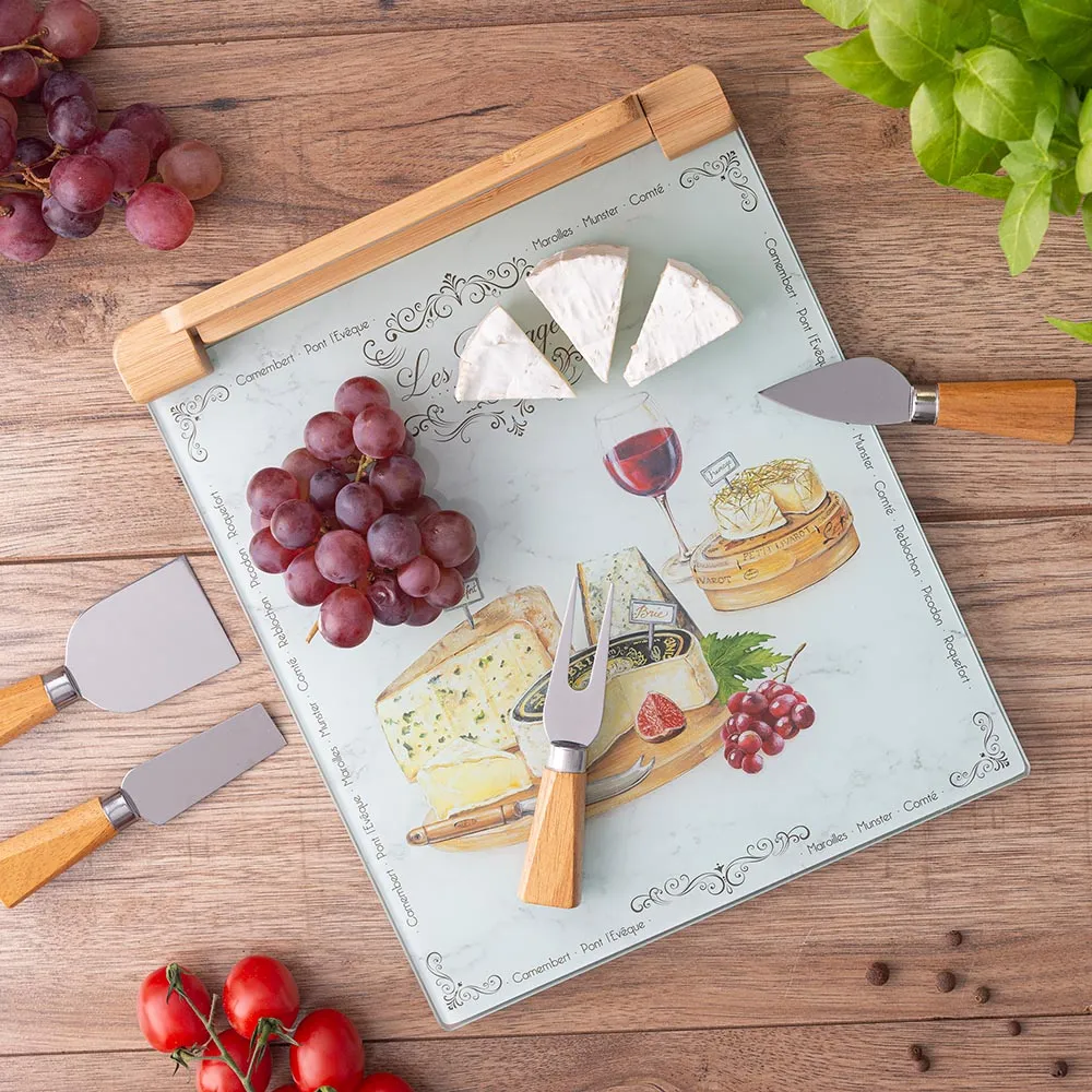Deska do serów bambusowa z nożami Marco Polo Les Fromages 30 cm ...