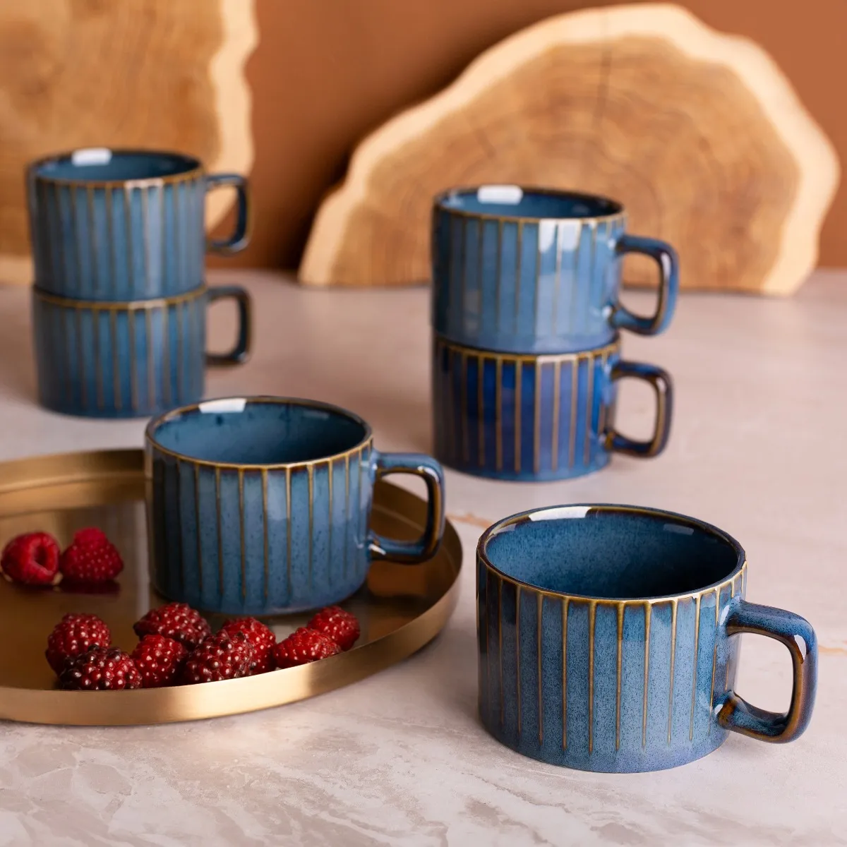 Filiżanka porcelanowa New Bone China Altom Design Reactive Stripes 220 ...