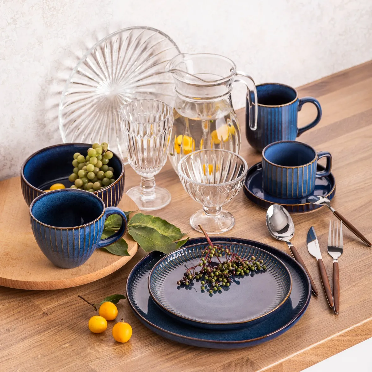 Serwis obiadowy porcelanowy Altom Design Reactive Stripes na 6 osób (18 ...