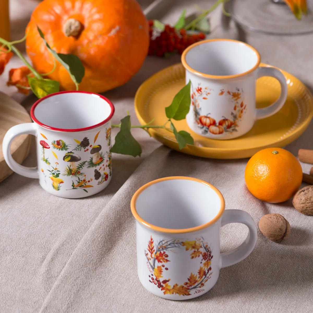 Kubek do kawy ceramiczny Altom Design Jesień C 320 ml - altom.pl