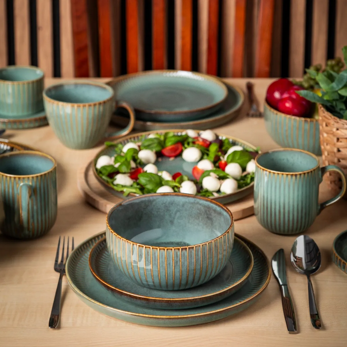 Filiżanka porcelanowa New Bone China Altom Design Reactive Sage 450 ml ...