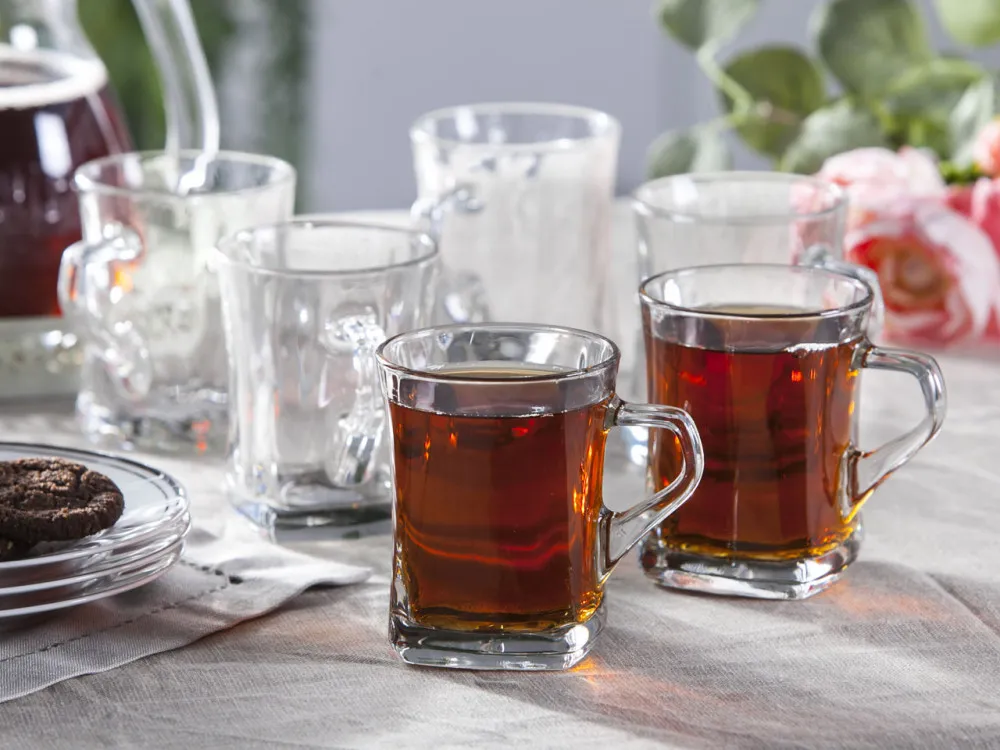 Zestaw 6 kubków szklanych / szklanek niskich Altom Design Geo 250 ml ...