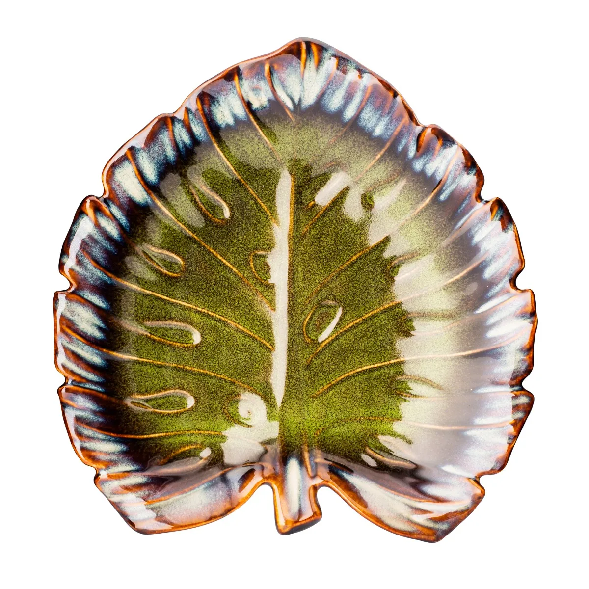 Patera na ciasto półmisek porcelanowy Altom Design Liść 26 cm - altom.pl