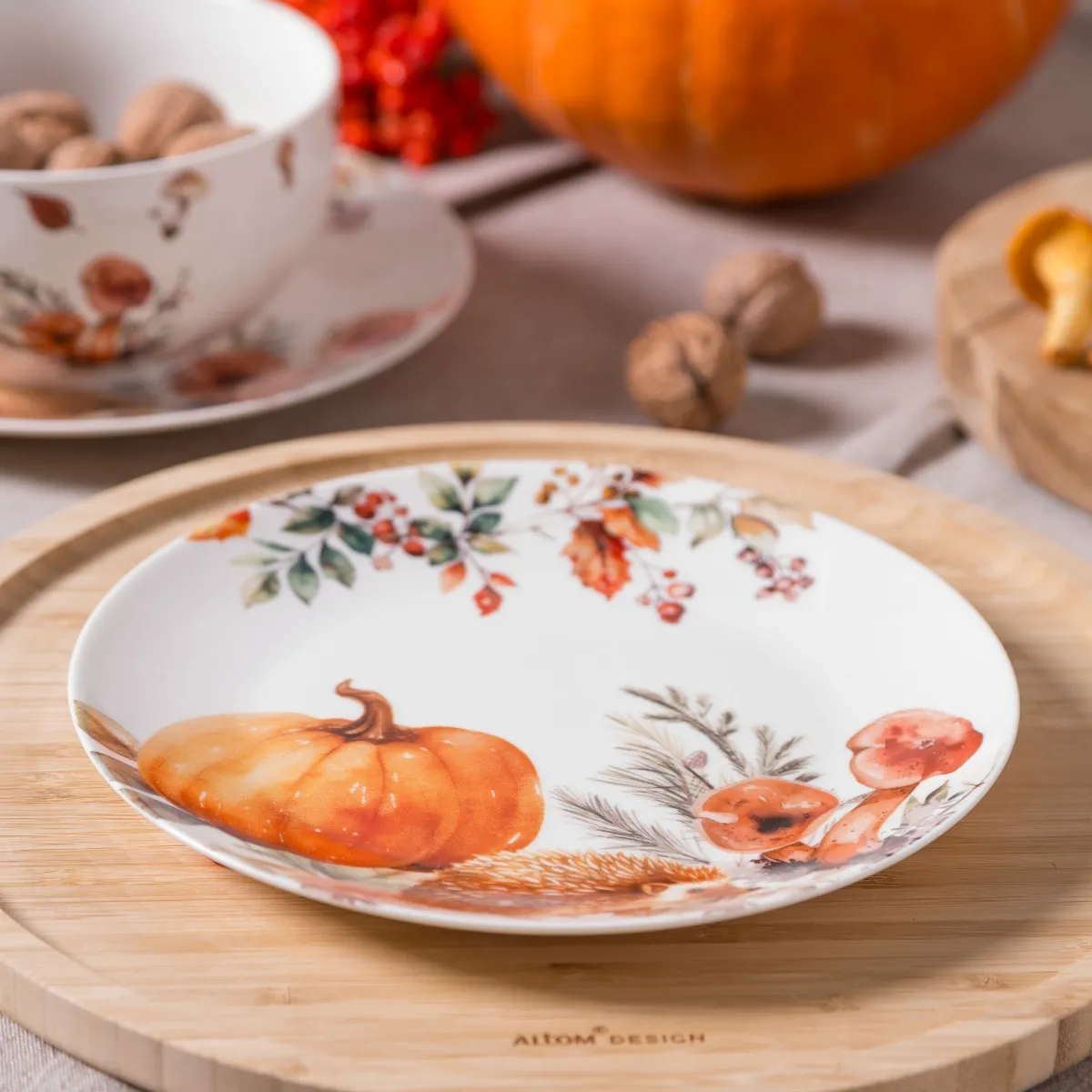 Talerz deserowy ceramiczny Altom Design Leśne Opowieści 20 cm - altom.pl